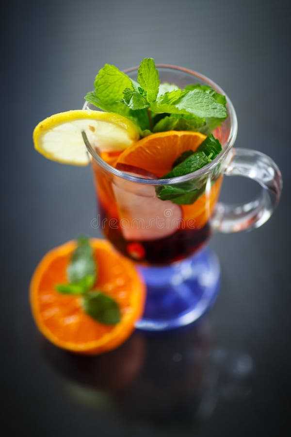 Fruit tea stock photo. Image of leaves, health, heat - 35327378