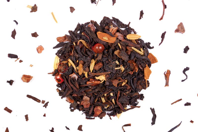 Fruit Tea Macro Photo, Herb Drink. Isolated on White Background Stock ...