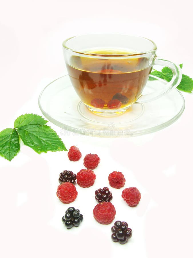 Fruit Tea with Raspberry and Blackberry Stock Photo - Image of summer ...