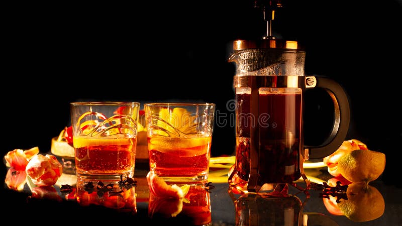 Fruit tea time stock photo. Image of glass, gyumolcs - 169910330