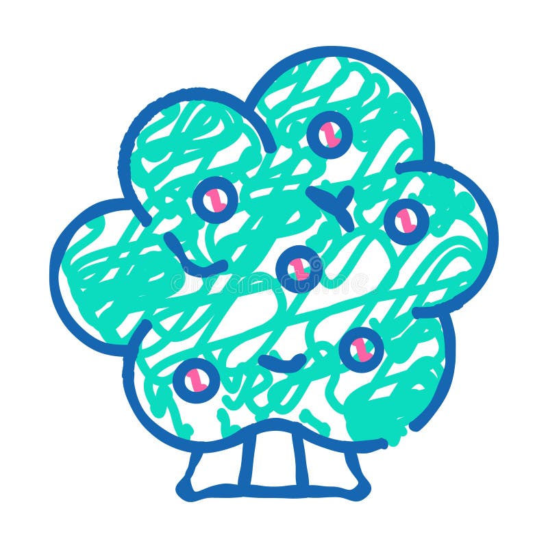 Fruit Tree Icon Doodle Illustration Stock Illustration - Illustration ...