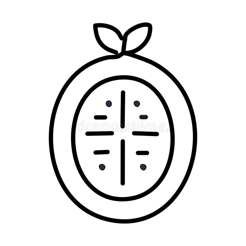 Fruit Vector, Outline Jack Fruit Symbol Stock Vector - Illustration of ...