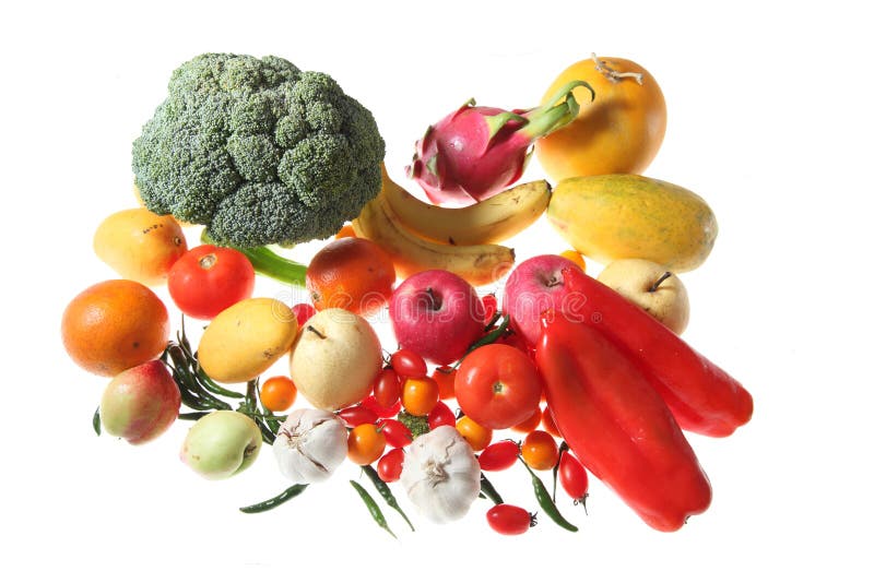 Fruit and vegetable stock image. Image of diet, bunch - 24253277