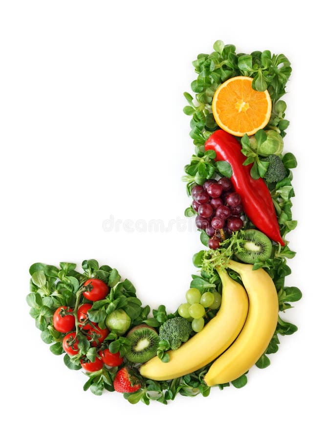 Fruit and Vegetable Alphabet Stock Photo - Image of green, variation ...