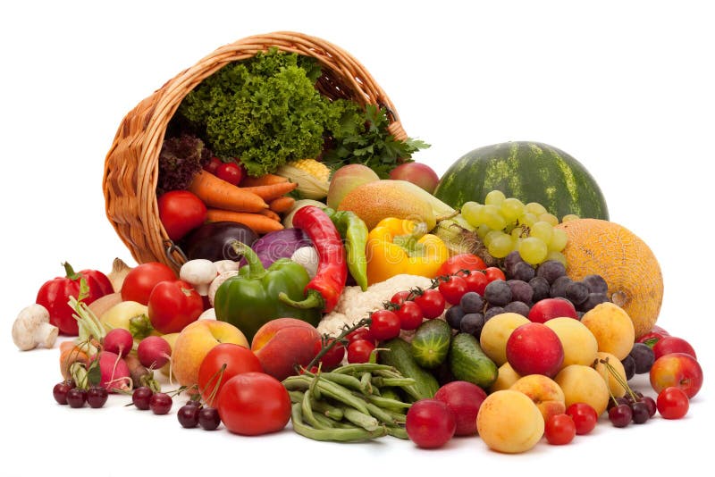 Fruit and Vegetable Assortment Stock Photo - Image of greens, delicious ...