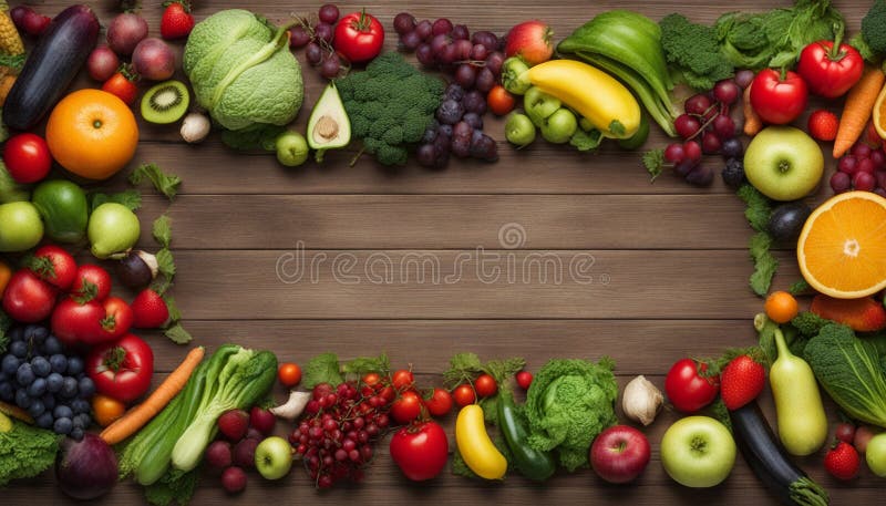 Healthy Food Borders Stock Illustrations – 672 Healthy Food Borders ...