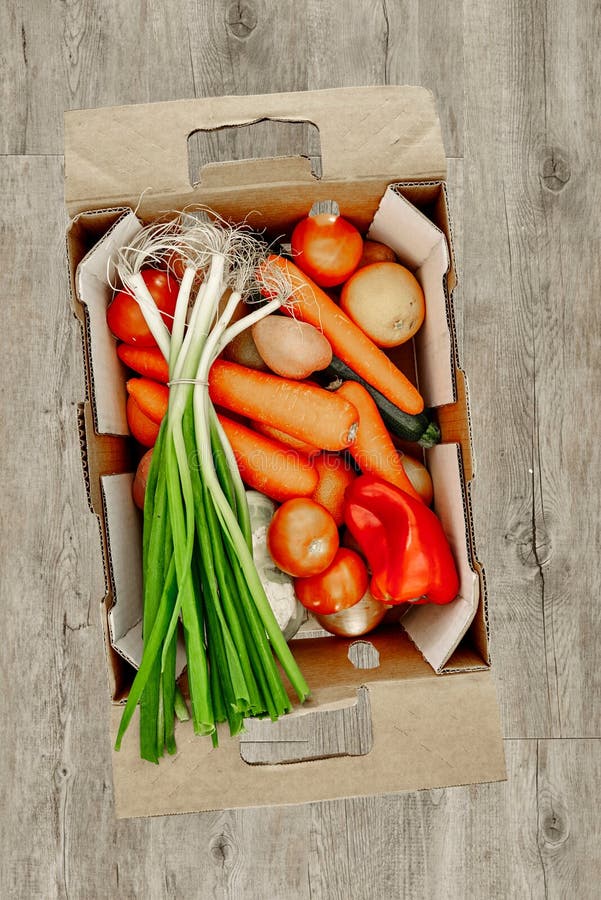 Fruit and Vegetable Box stock photo. Image of fruits - 76922616