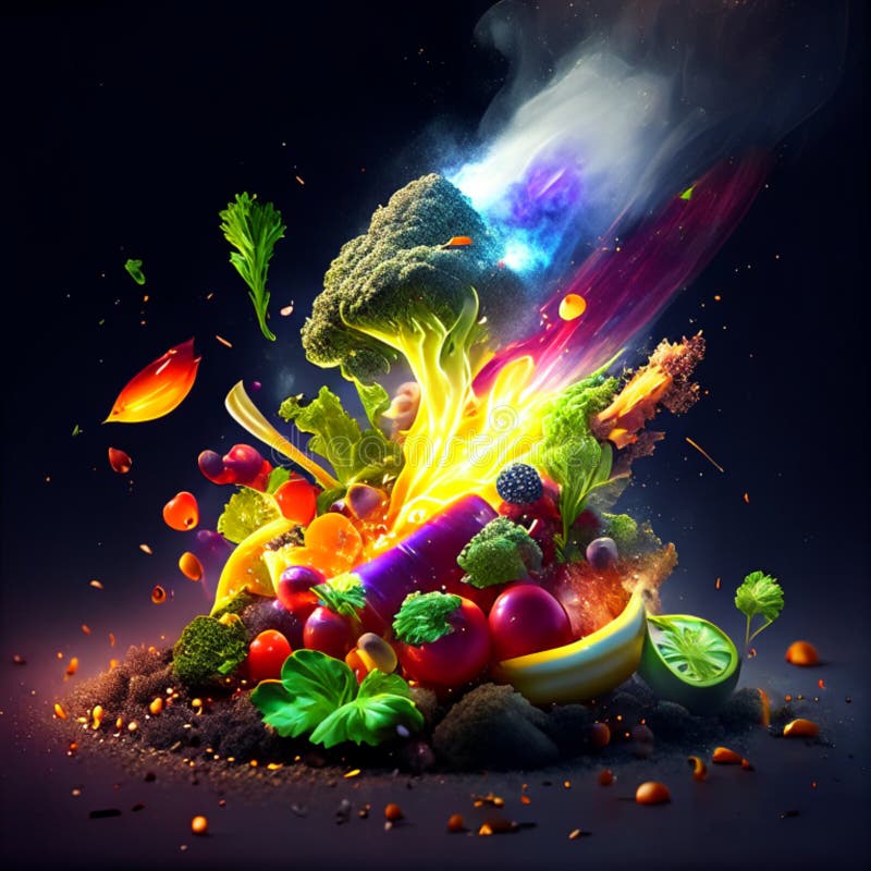 Vegetable Explosion Stock Illustrations – 1,528 Vegetable Explosion ...