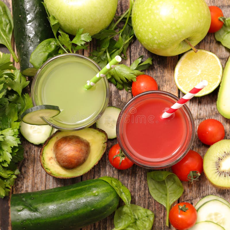 Fruit and vegetable juice stock image. Image of summer - 107928157