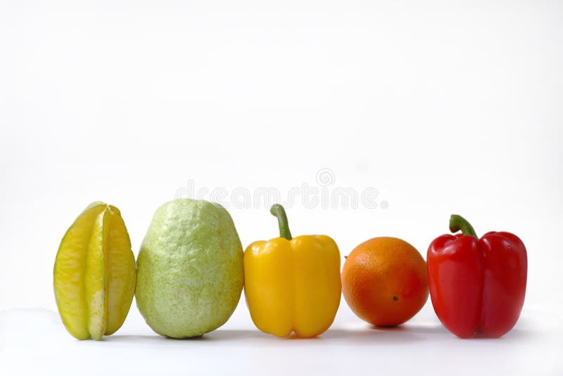 Fruit And Vegetable In Line Royalty Free Stock Photos - Image: 22502008