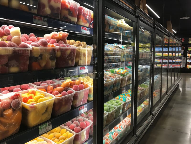 A Fruit and Vegetable Section in a Grocery Store Stock Photo - Image of ...