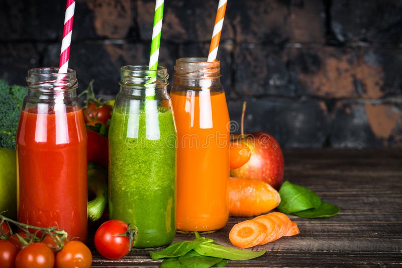 Fruit and Vegetable Smoothie Drink. Stock Image - Image of apple ...