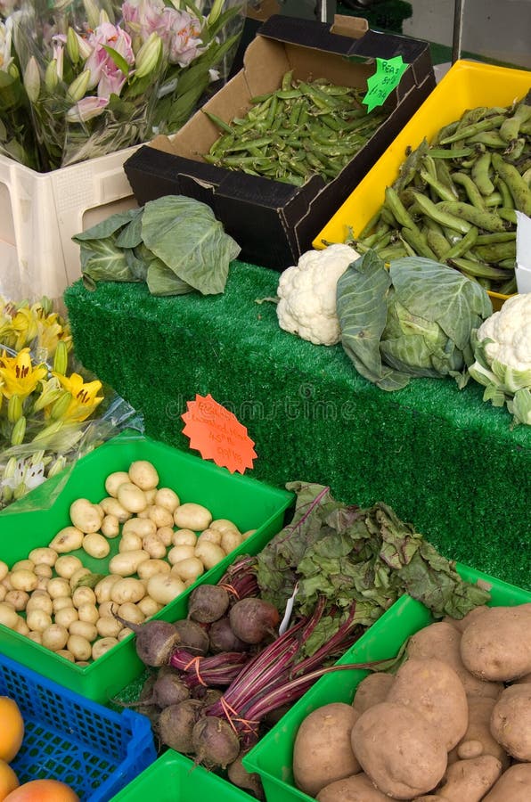 Fruit and Vegetable Stall stock image. Image of market - 3174375
