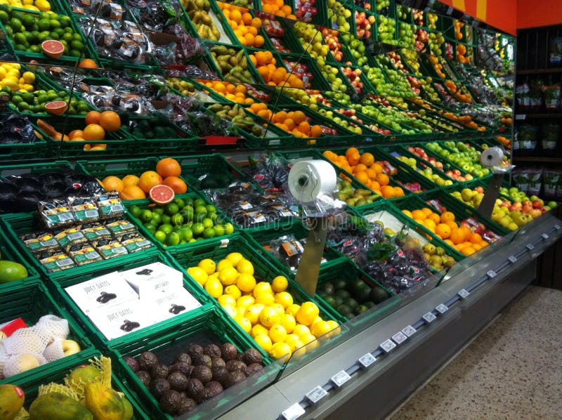 Fruit Vegetable Supermarket Editorial Stock Photo - Image of fresh ...