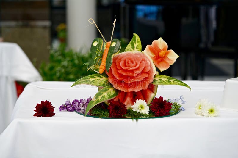 Fruit and Vegetables Decoration Stock Image - Image of beautiful, party ...