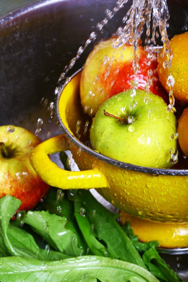 Fruit washing stock image. Image of flow, clean, shower - 9988181