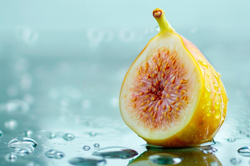 Fruit in Water on Watery Surface. Ripe Figs Stock Image - Image of ...
