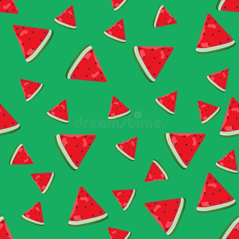 Fruit Watermelon Pattern Design Background Wallpaper Stock Illustration ...