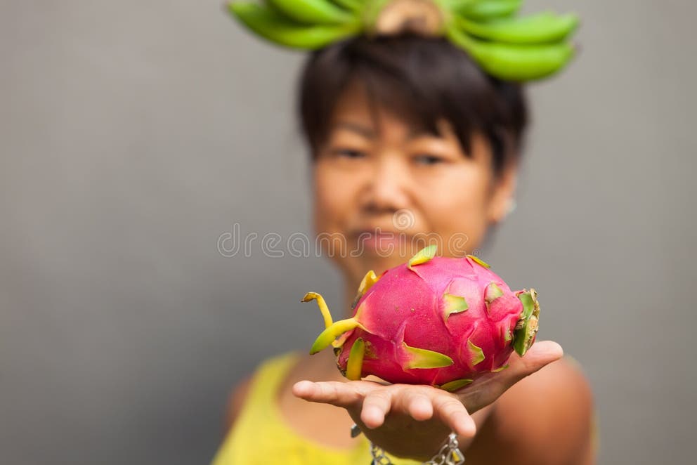 Fruit woman stock image. Image of happiness, enjoy, fruit - 24522505