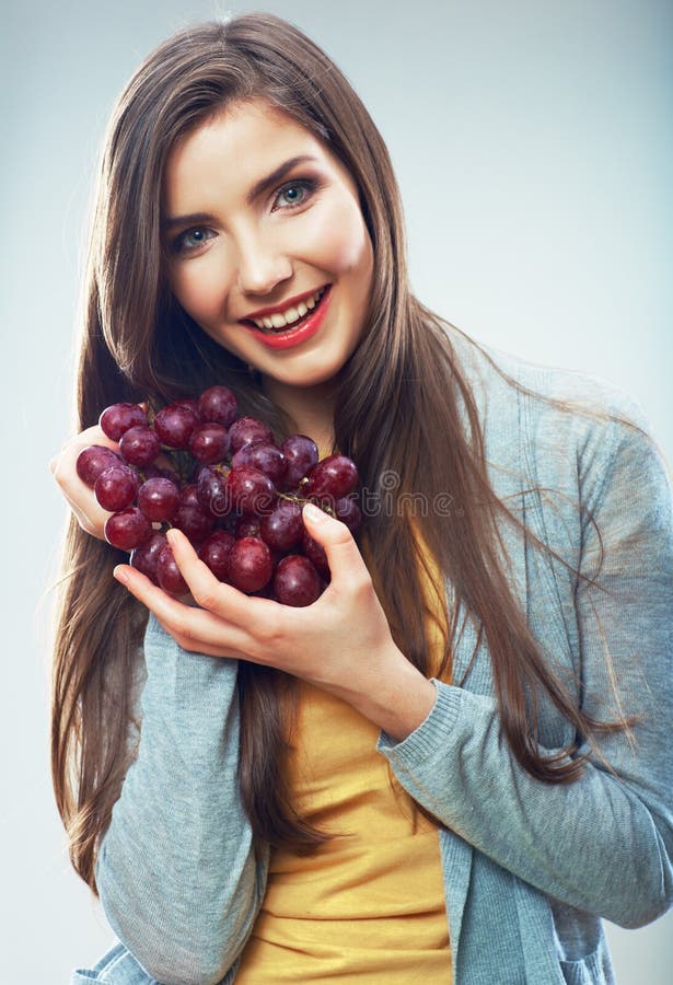 Fruit woman stock image. Image of fresh, lady, face - 118709821