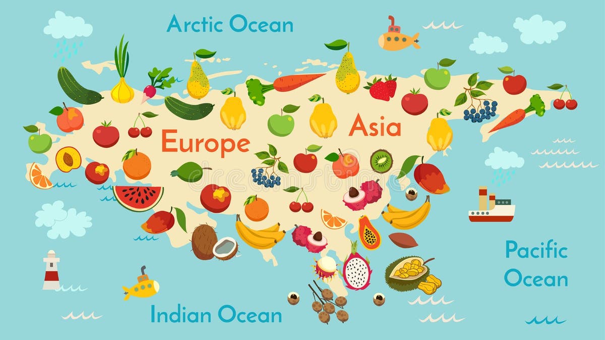 Fruit Map World Stock Illustrations – 965 Fruit Map World Stock ...