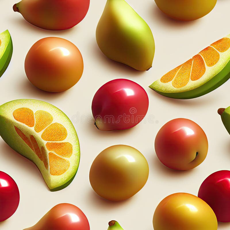 Fruitful Delight Seamless Pattern for Invitations and Posters. Stock ...