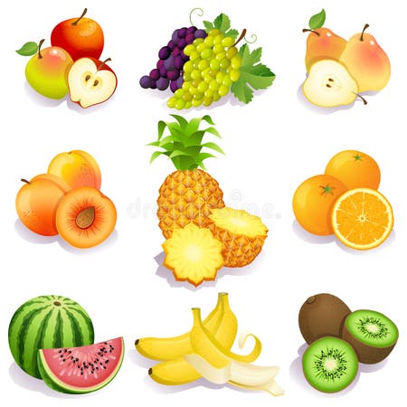 Fruits stock vector. Illustration of berry, yellow, orange - 9943628