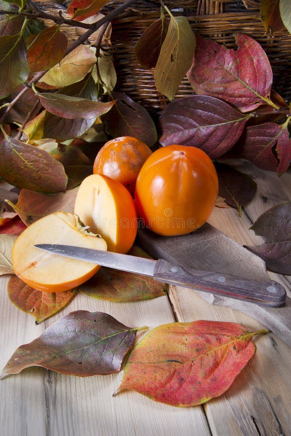 Fruits of Autumn, Persimmon Stock Image - Image of food, vitamins: 27872649