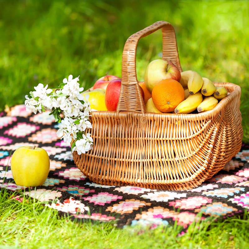 Fruits in the Basket. stock image. Image of healthy, oranges - 40761497