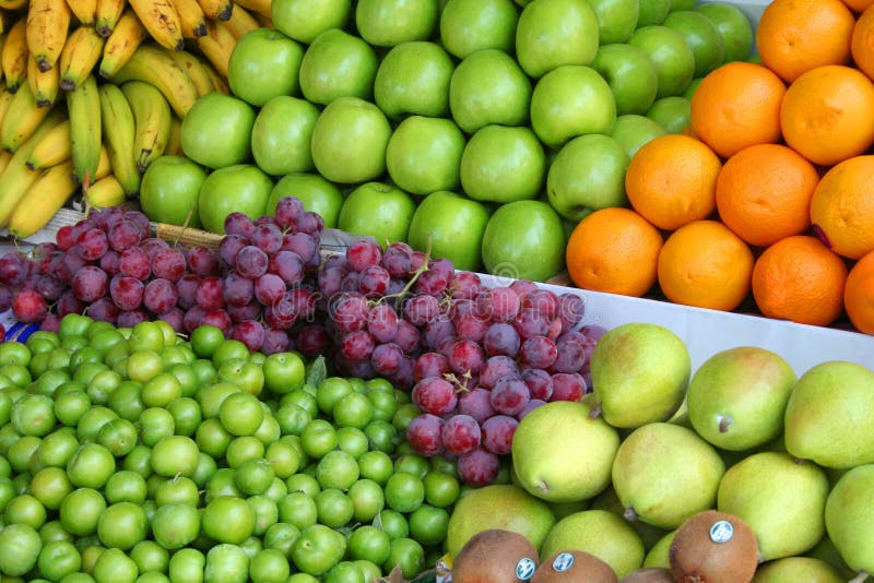 Fruits at bazaar stock image. Image of grape, apple, fruits - 16412541
