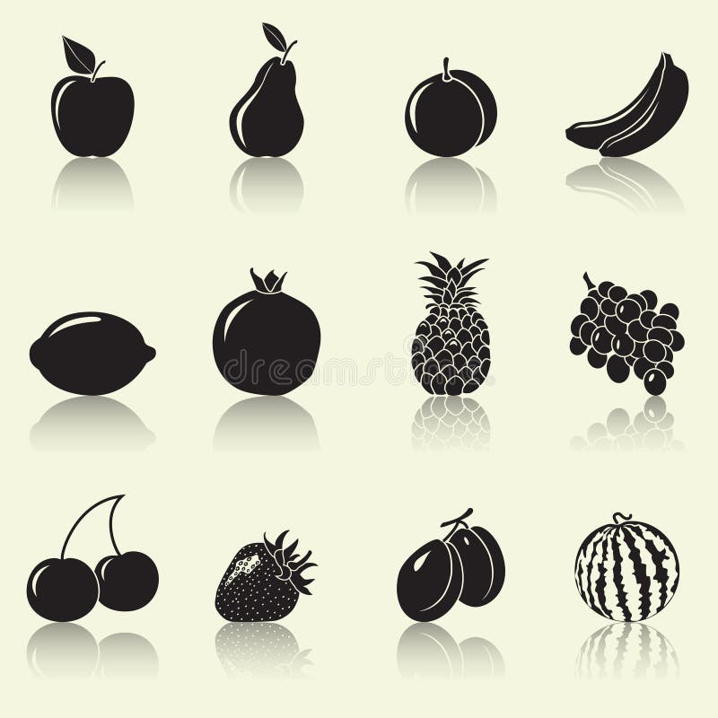 Fruits and Berries Sectiona: Apple, Pear, Banana Stock Vector ... Fruits and Berries Sectiona: Apple, Pear, Banana Stock Vector ...