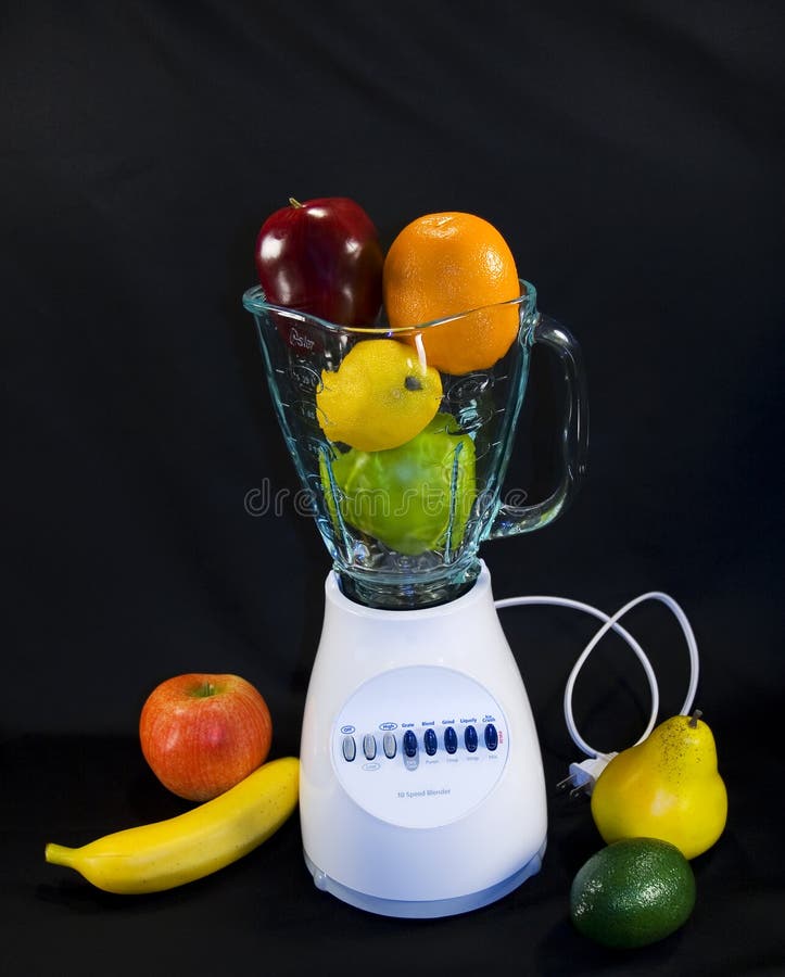 Fruits in blender stock photo. Image of crush, mechanism - 3444356