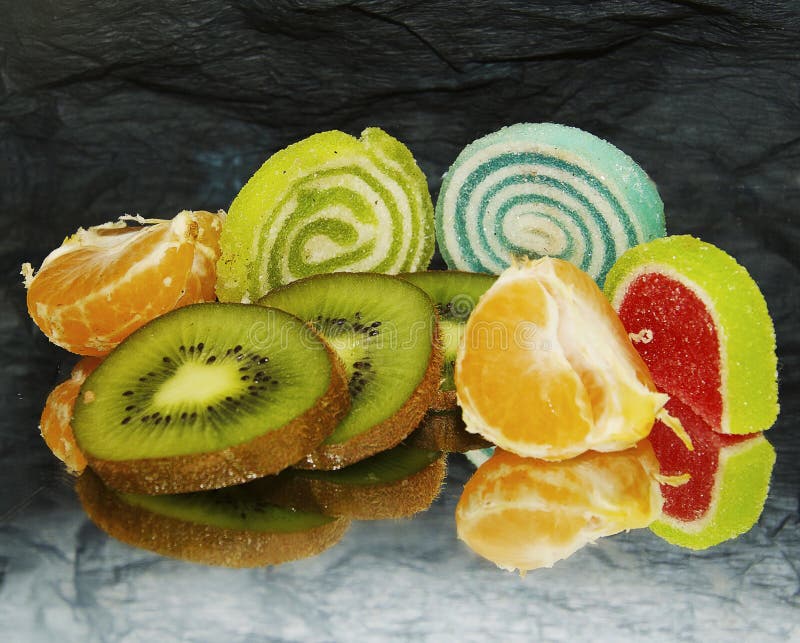 Fruits and candys stock photo. Image of love, multicolored - 77980624