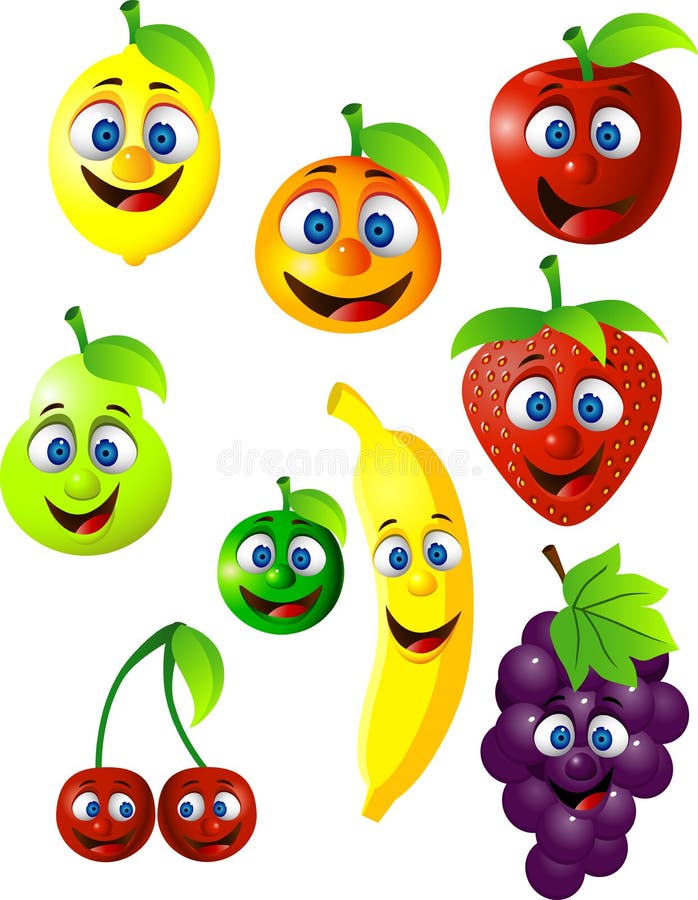 Cartoon Color Fruits Stock Illustrations – 17,756 Cartoon Color Fruits ...