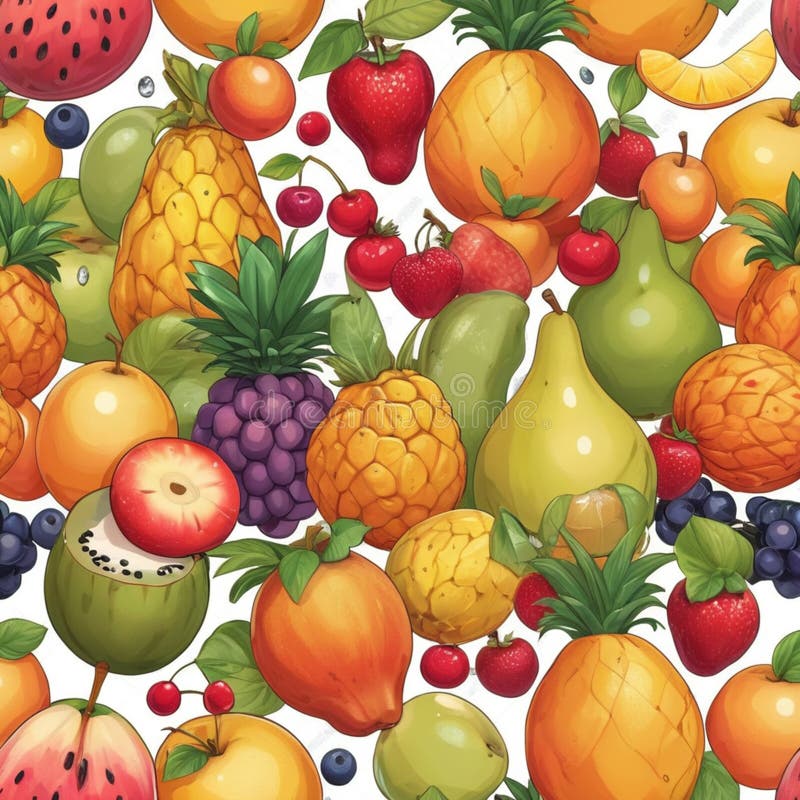 Fruits Characters Collection Set of 26 Different Fruits in Cartoon ...