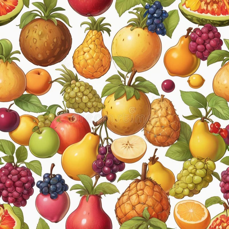 Fruits Characters Collection Set of 26 Different Fruits in Cartoon ...