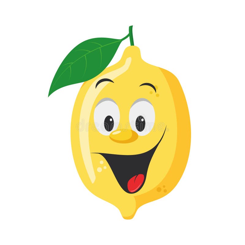 Funny Lemon Character Smiling Stock Vector - Illustration of smile ...