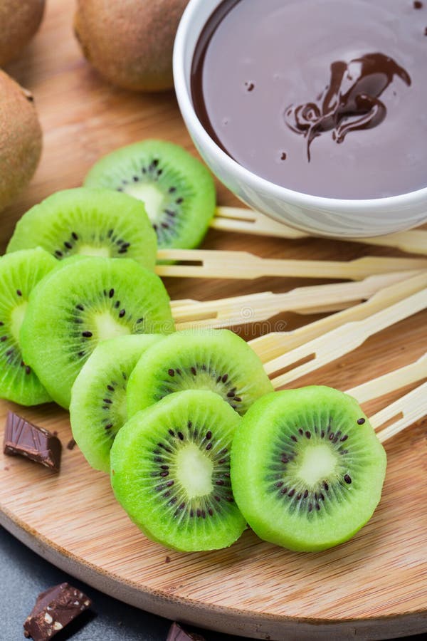 Fruits with Chocolate on a Stick Stock Image - Image of organic, candy ...