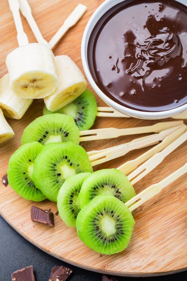 Fruits with Chocolate on a Stick Stock Image - Image of fruit, stick ...