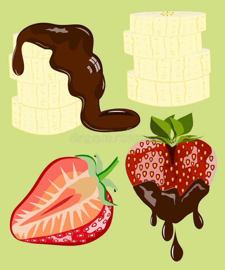 Chocolate Dipped Banana Background Stock Illustrations – 39 Chocolate ...