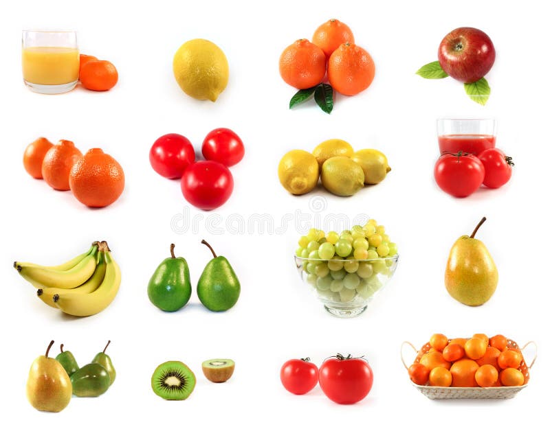 Fruits collection isolated stock image. Image of white - 11806697