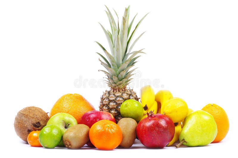 Composition with Fruits Isolated Stock Photo - Image of edible, fruits ...