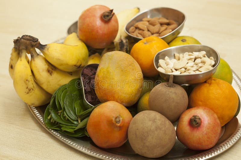 Fruits and Dry Fruits from Thread Ceremony Function, India Stock Image ...