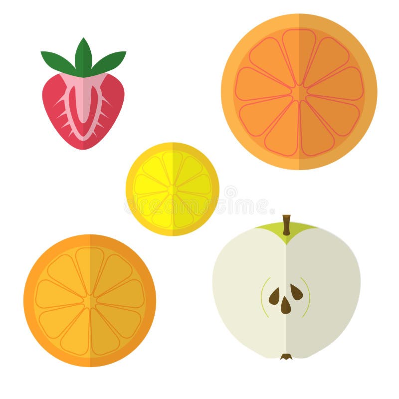 Fruits flat design stock illustration. Illustration of circle - 49635403 Fruits flat design stock illustration. Illustration of circle - 49635403