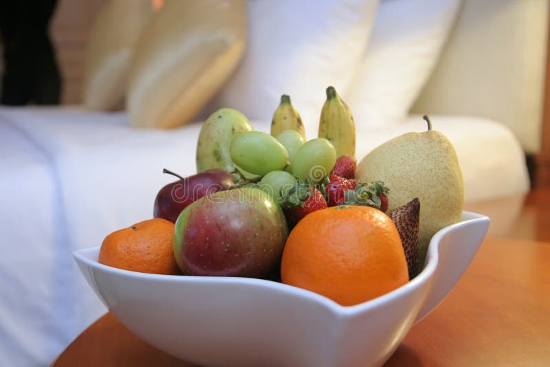 Fruits in hotel room stock photo. Image of accommodation - 9096086
