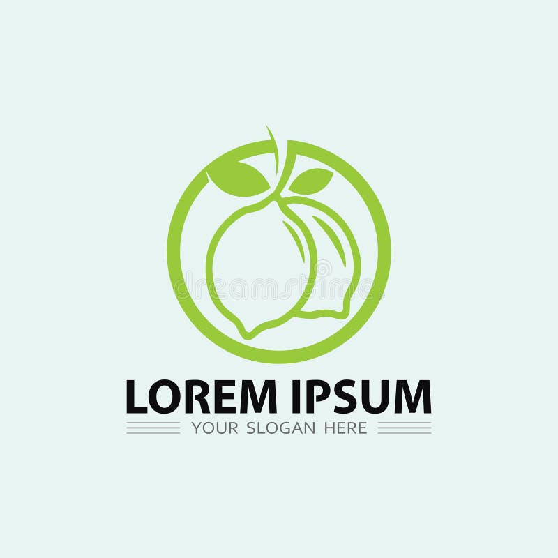 Fruits Icon and Fruit Logo Design Fresh Fruits Tropical Nature Food ...
