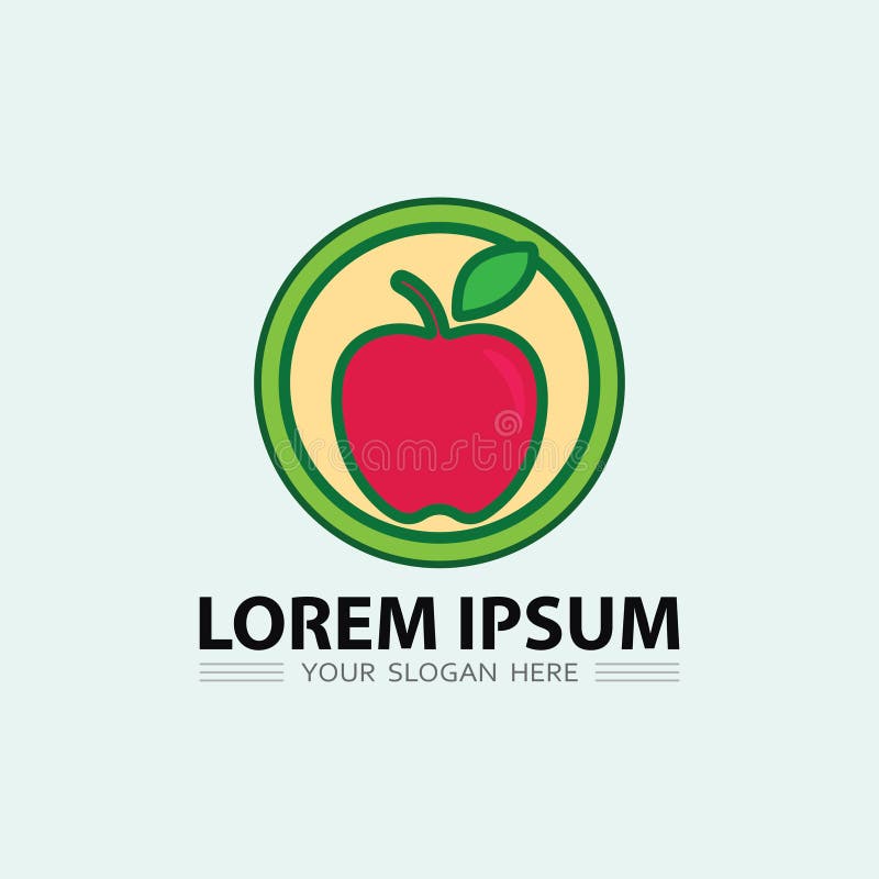Fruits Icon and Fruit Logo Design Fresh Fruits Tropical Nature Food ...