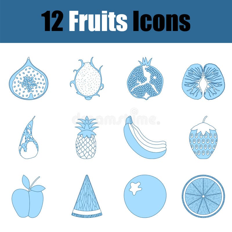 Fruits icon set stock vector. Illustration of pink, kiwi - 51424254