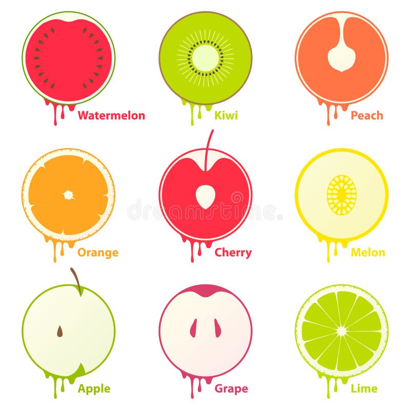 Fresh fruits labels stock vector. Illustration of fruits - 40066141