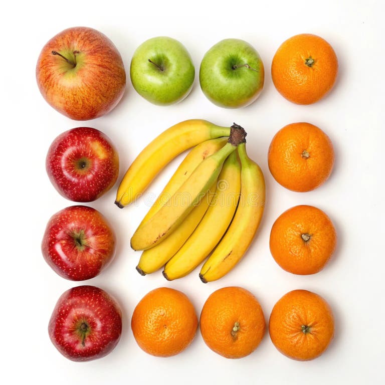 Fruits on Transparent Background Stock Illustration - Illustration of ...